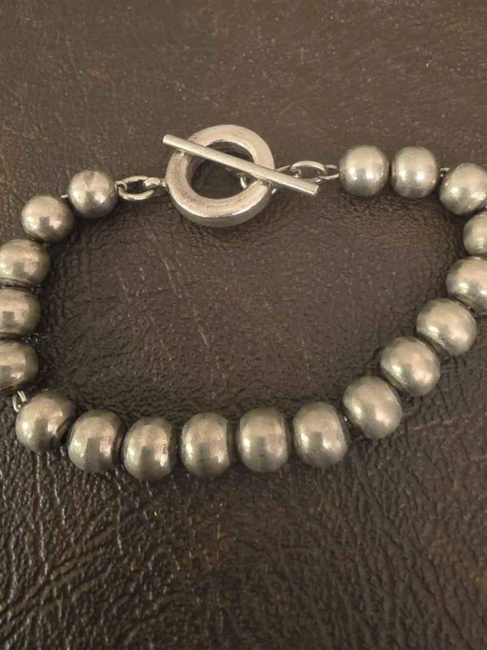 Jewelry | Sterling Silver Bracelet Features Round Bead Balls With A ...